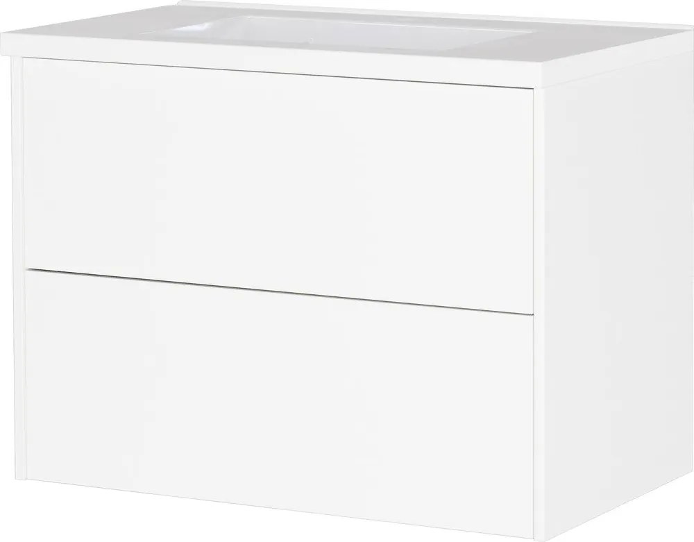 Bílá matná závěsná skříňka pod umyvadlo 81x61 cm Bodera – Germania