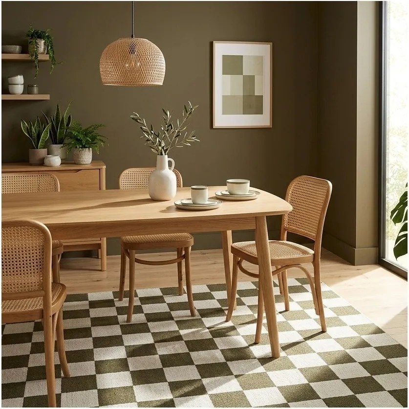 Zelený/krémový koberec 200x290 cm Bistro – ESTE