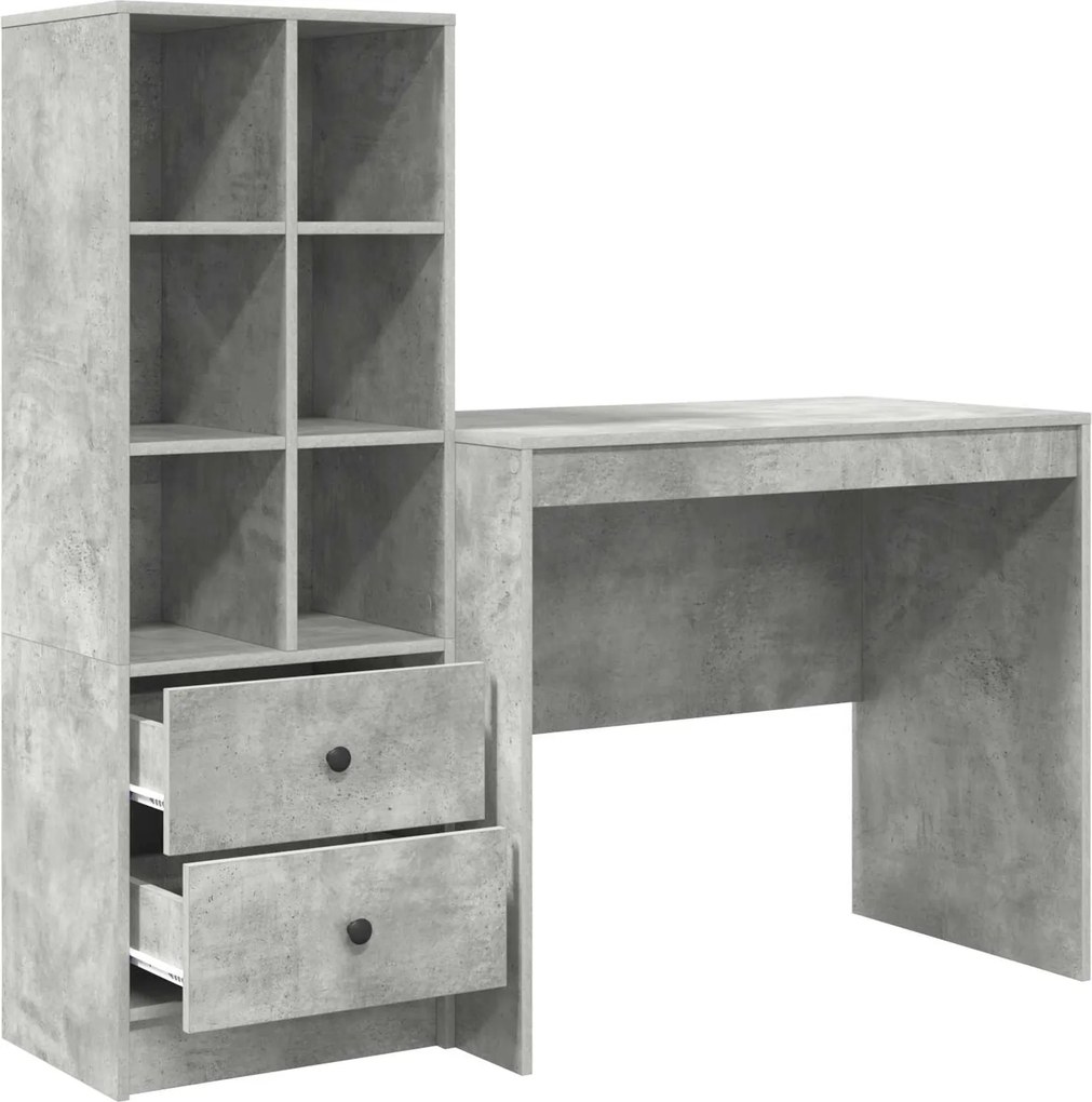 Stůl Betonově šedá 135,5 x 50 x 127 cm 2 ks 3337364