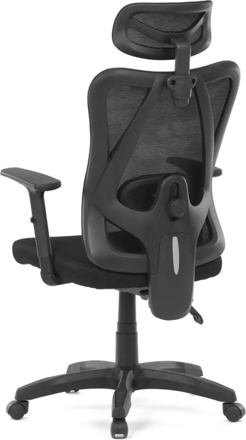 Kancelářská židle KA-R215 BK, synchronní mechanismus, černá síťovina (65 x 63) cm