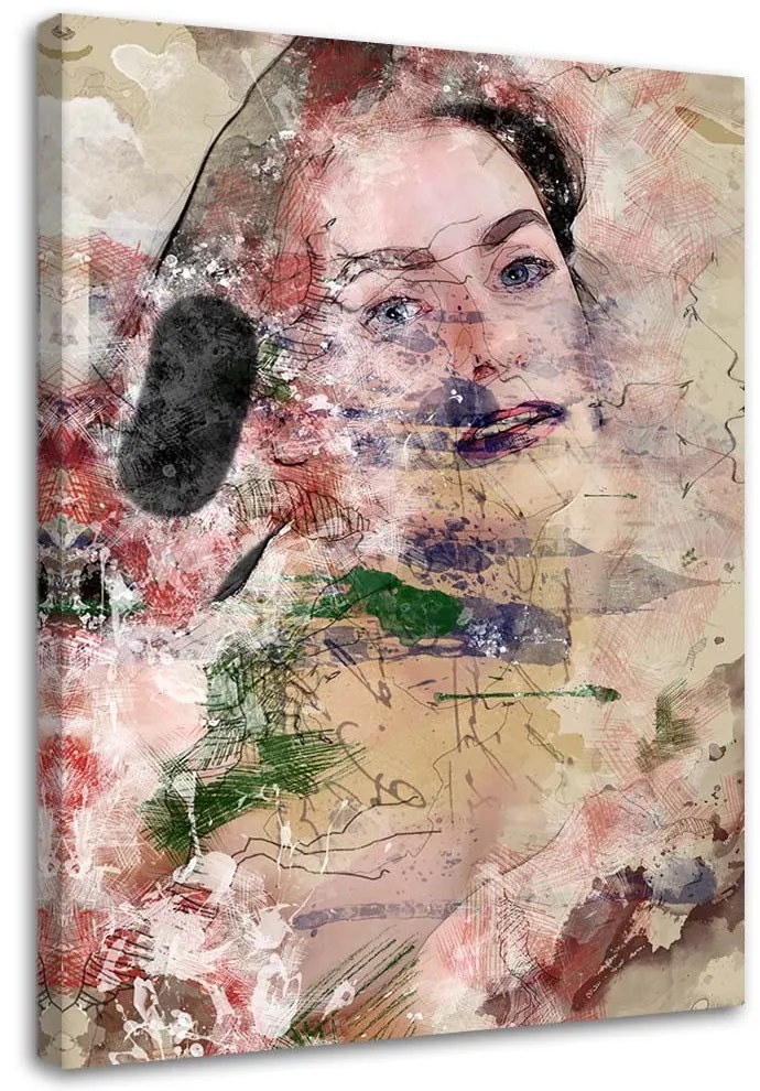 Gario Obraz na plátně Abstraktní tvář ženy Rozměry: 40 x 60 cm