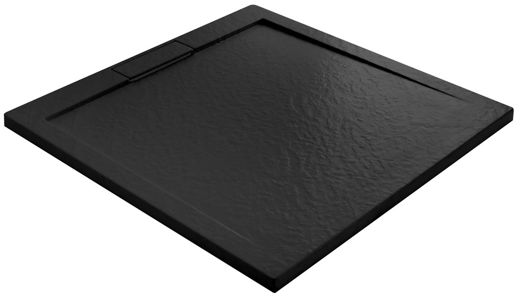 Rea Grand Black, sprchová vanička z minerálního kamene 90x90x3, 5 cm, REA-K4595