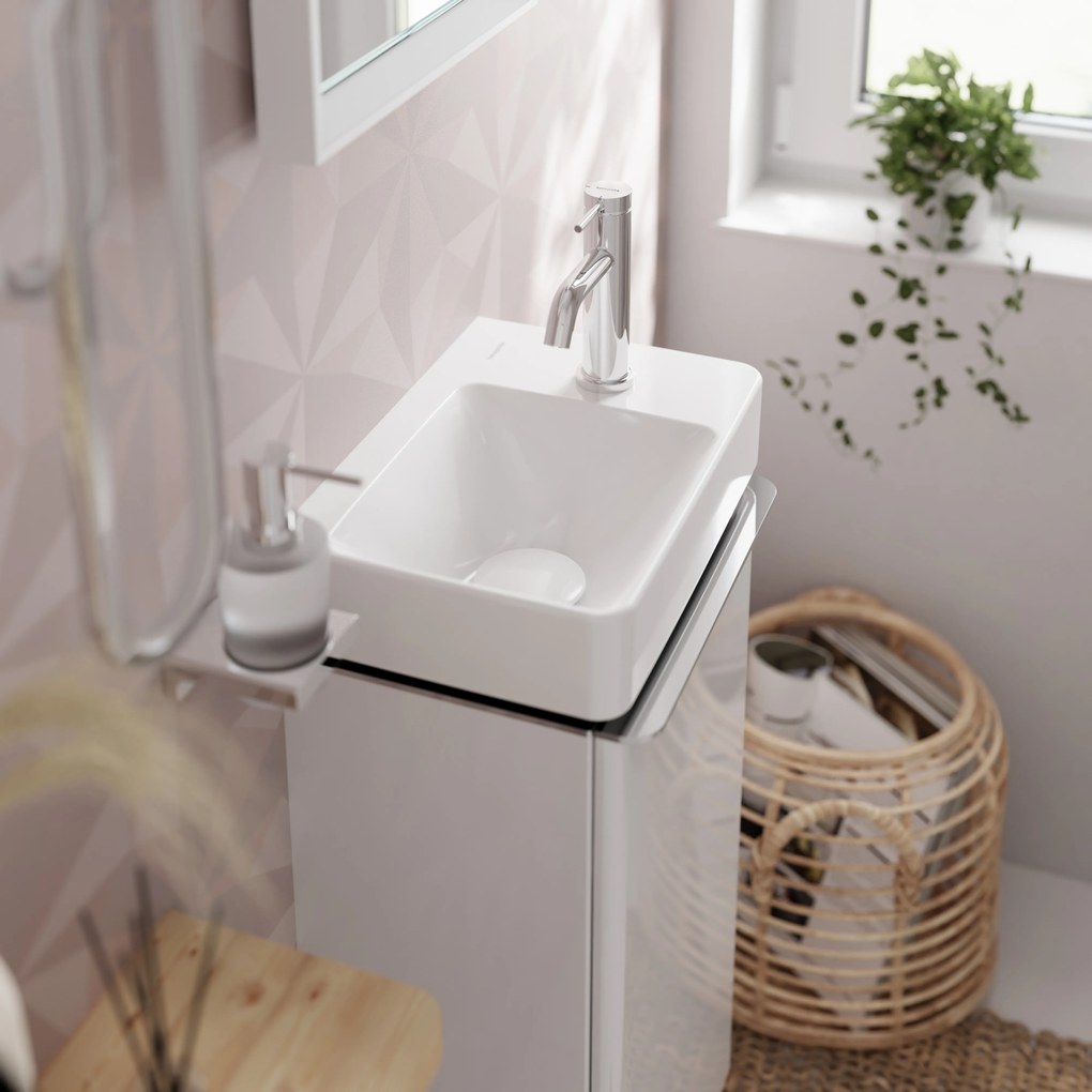 Hansgrohe Tecturis S, páková umyvadlová baterie 80 CoolStart EcoSmart+ s odtokovou soupravou, chromová, HAN-73302000