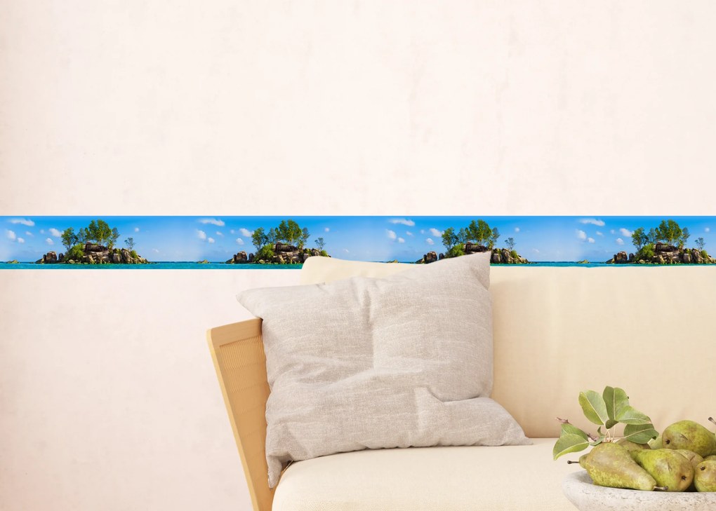 Samolepící bordura na zeď Ostrov | 5 m x 13.8 cm | DWB8203