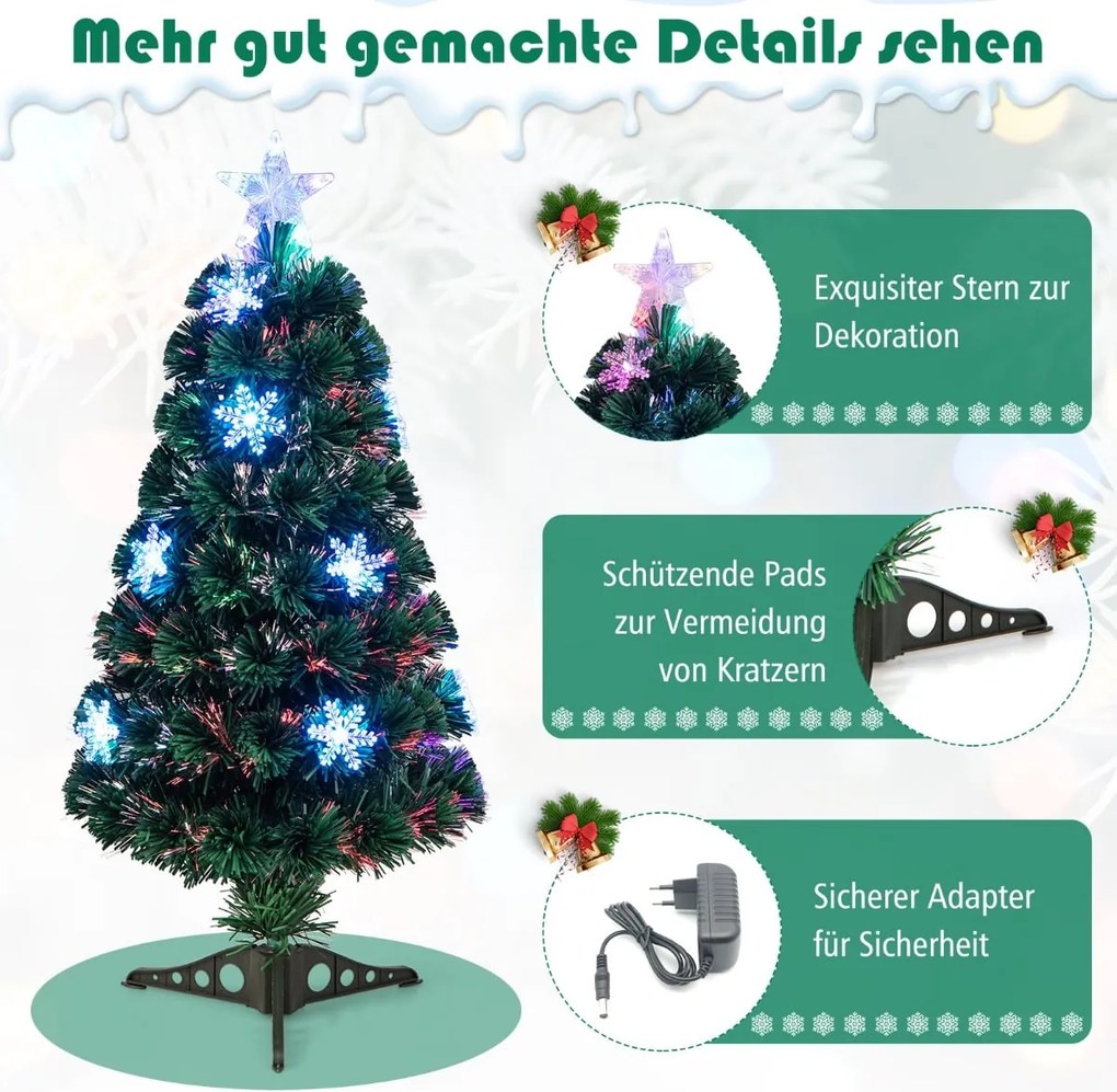 Costway Vánoční stromeček LED 90/120/150/180 cm Umělý vánoční stromek