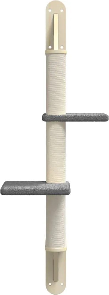 Nástěnné škrabadlo pro kočky se sloupkem tmavě šedé 108 cm 172412