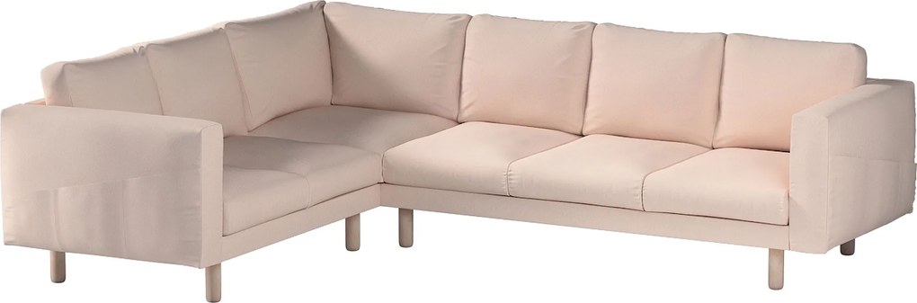 Potah na pohovku IKEA Norsborg rohová 5-místná barva růžová látka pletený vzor