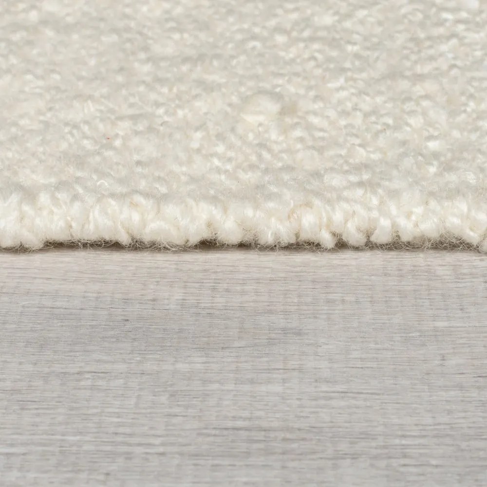 Krémový/v přírodní barvě ručně tkaný koberec s příměsí vlny 120x170 cm Eric Checkboard – Flair Rugs