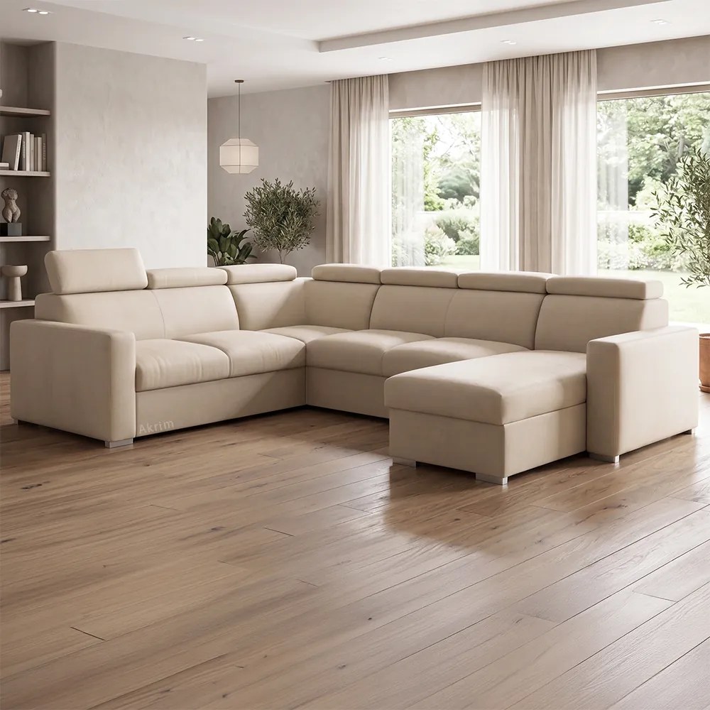 Sedací souprava PEDRO U | 250x315x170 | rozkládací + 2x úložný prostor | VÝBĚR TKANIN