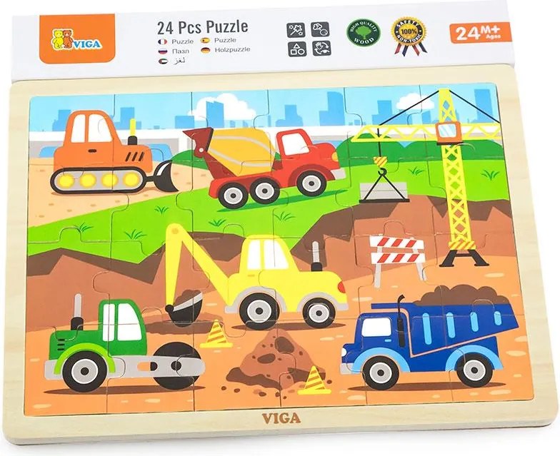 Dětské dřevěné puzzle Viga Stavba