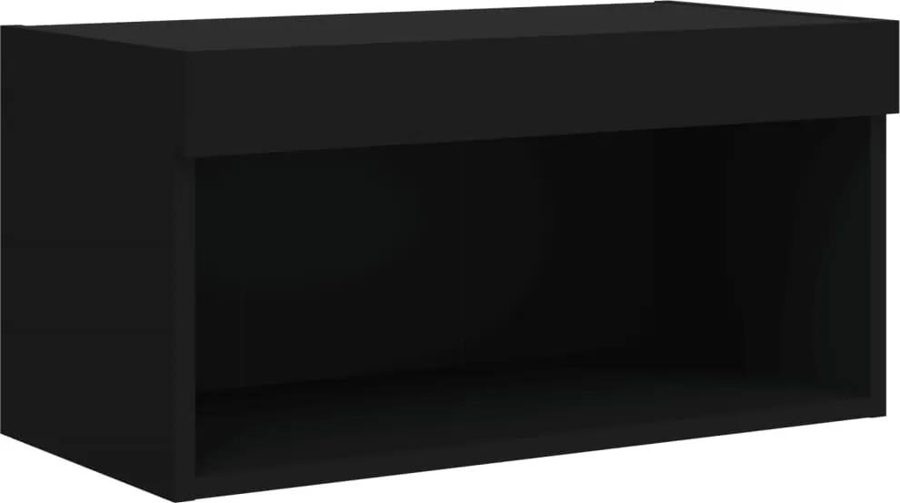 vidaXL TV skříňka s LED osvětlením 60 x 30 x 30 cm [837129] Barva: Černá