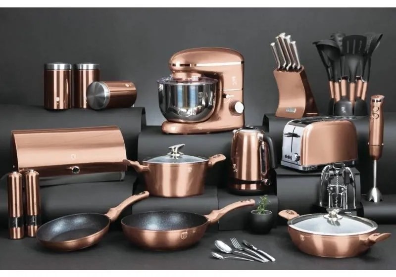 BERLINGERHAUS Pekáč s roštem s titanovým povrchem Rosegold Metallic Line BH-7647