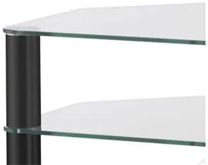 Hifi stolek SONOROUS RX 2130 (čiré sklo + černé alu)