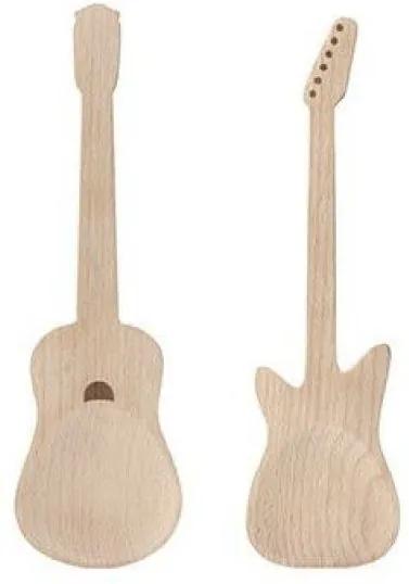 Dřevěné náčiní na salát - kytary