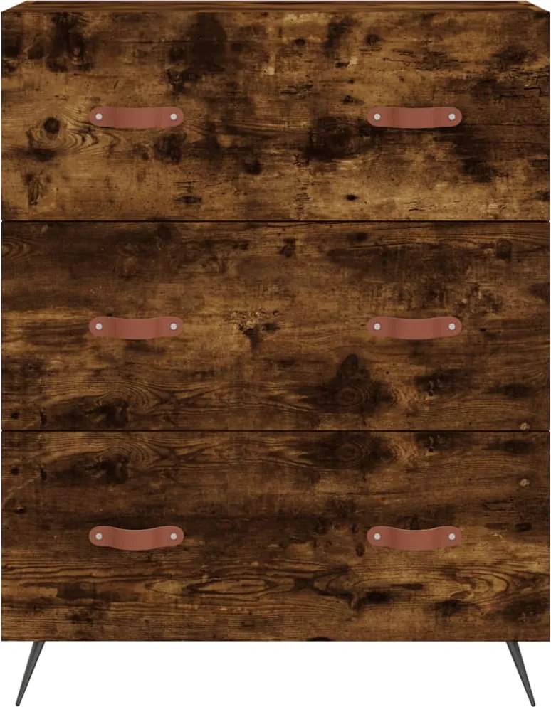 Skříň highboard kouřový dub 69,5 x 34 x 180 cm kompozitní dřevo 3199726