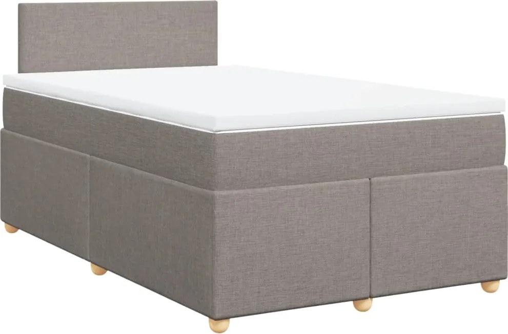 Box spring postel s matrací taupe 120x190 cm textil 3288916