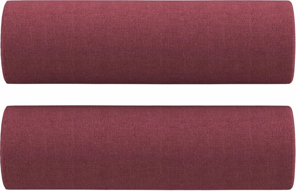 2místná pohovka s polštáři vínová 140 cm textil 3200851