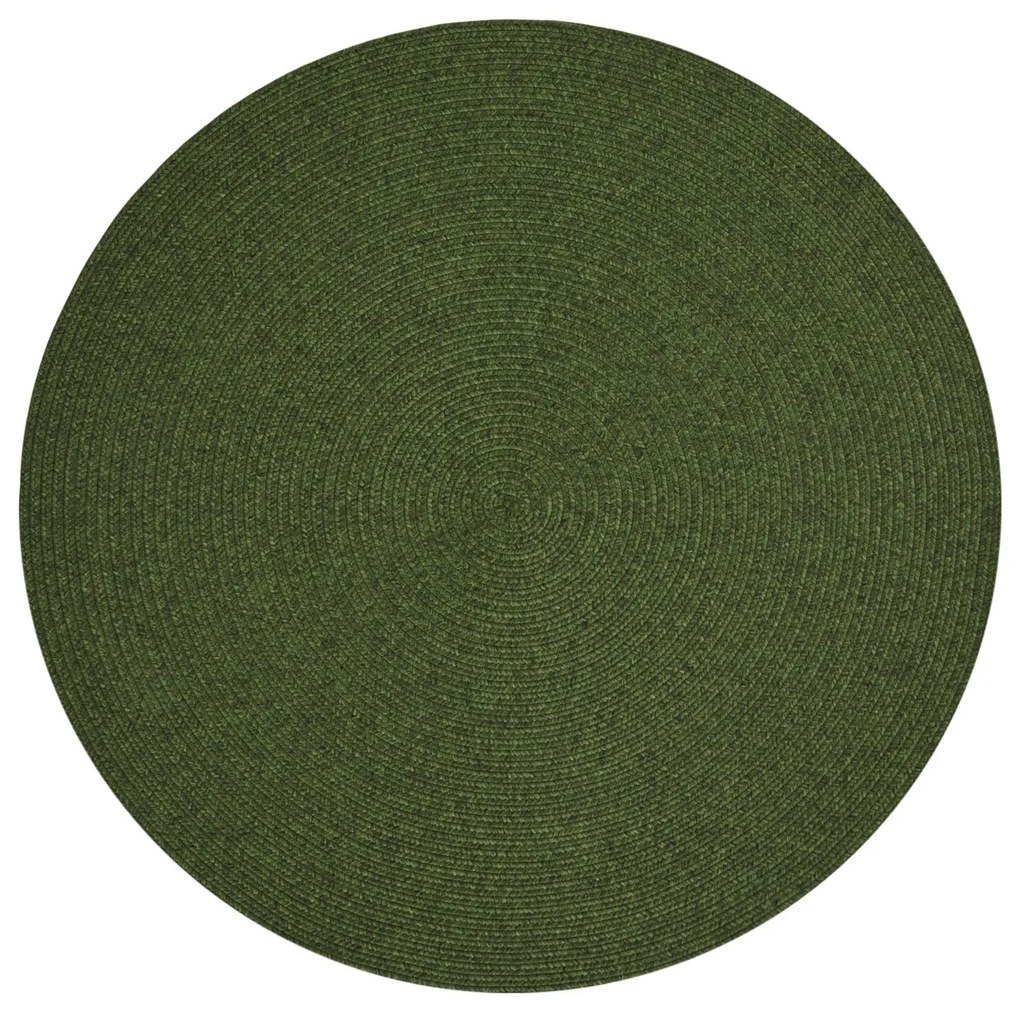 NORTHRUGS - Hanse Home koberce Kusový koberec Braided 105554 Green kruh – na ven i na doma - 150x150 (průměr) kruh cm