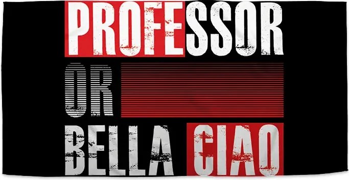 Sablio Ručník La Casa de Papel Professor or Bella Ciao motiv 3 - 50x100 cm