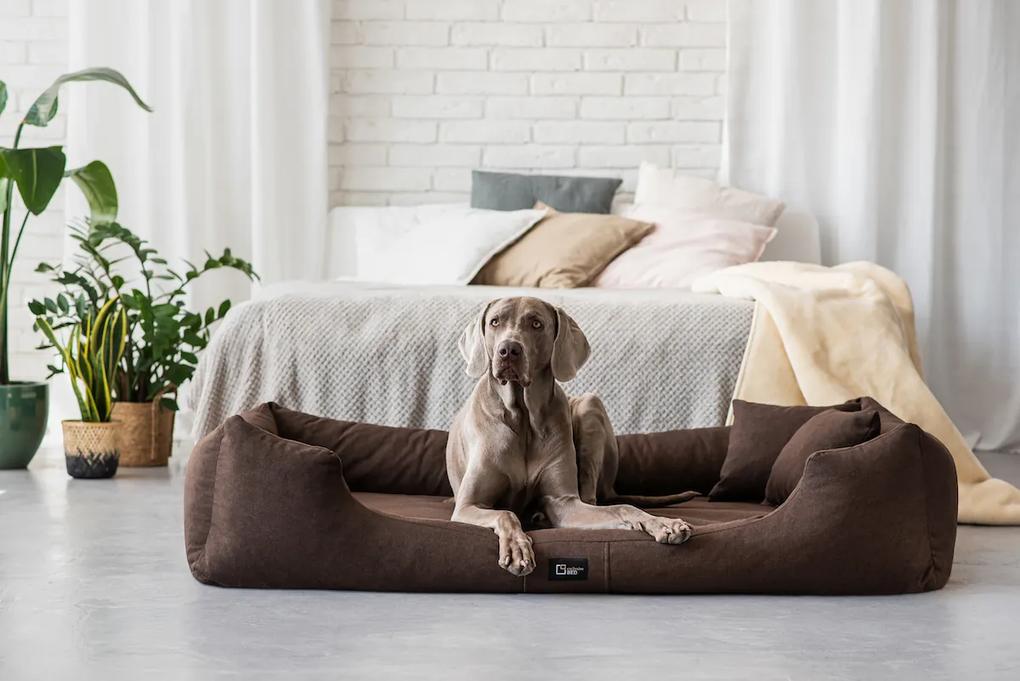 Ortopedický pelíšek pro psa BRUNO hnědý Velikost: XL 110x90 cm