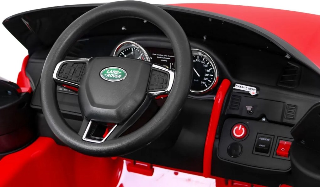 Ramiz Land Rover Discovery elektrické auto pro děti červené SUV + dálkové ovládání