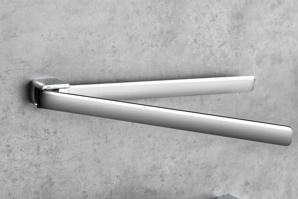 Gedy Sapho Pirenei PI2313 držák ručníků dvojitý otočný 35 cm chrom Koupelny Bernold
