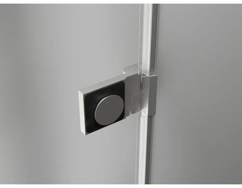 Mexen Lunar-B Duo výklopný sprchový kout 100 x 70 cm, čiré sklo, broušená ocel, 832-100L-070P-97-00