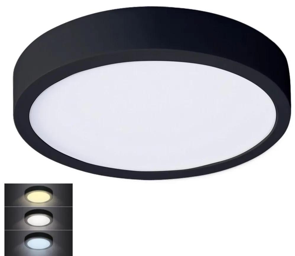 Solight Solight WD174-B - LED Stropní svítidlo LED/24W/230V 3000/4000/6000K černá kulatý SL1397