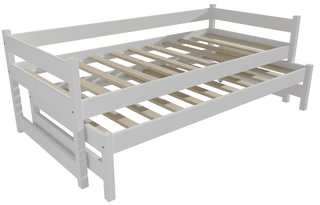 Vomaks Dětská postel s výsuvnou přistýlkou DPV 003 Rozměr: 80 x 180 cm, Barva: barva růžová