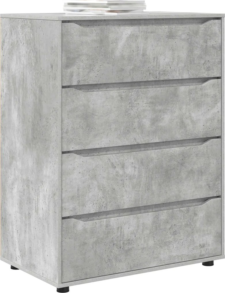 Úložné skříně 80 x 48 x 105 cm Kompozitní dřevo Betonově šedá 3406228