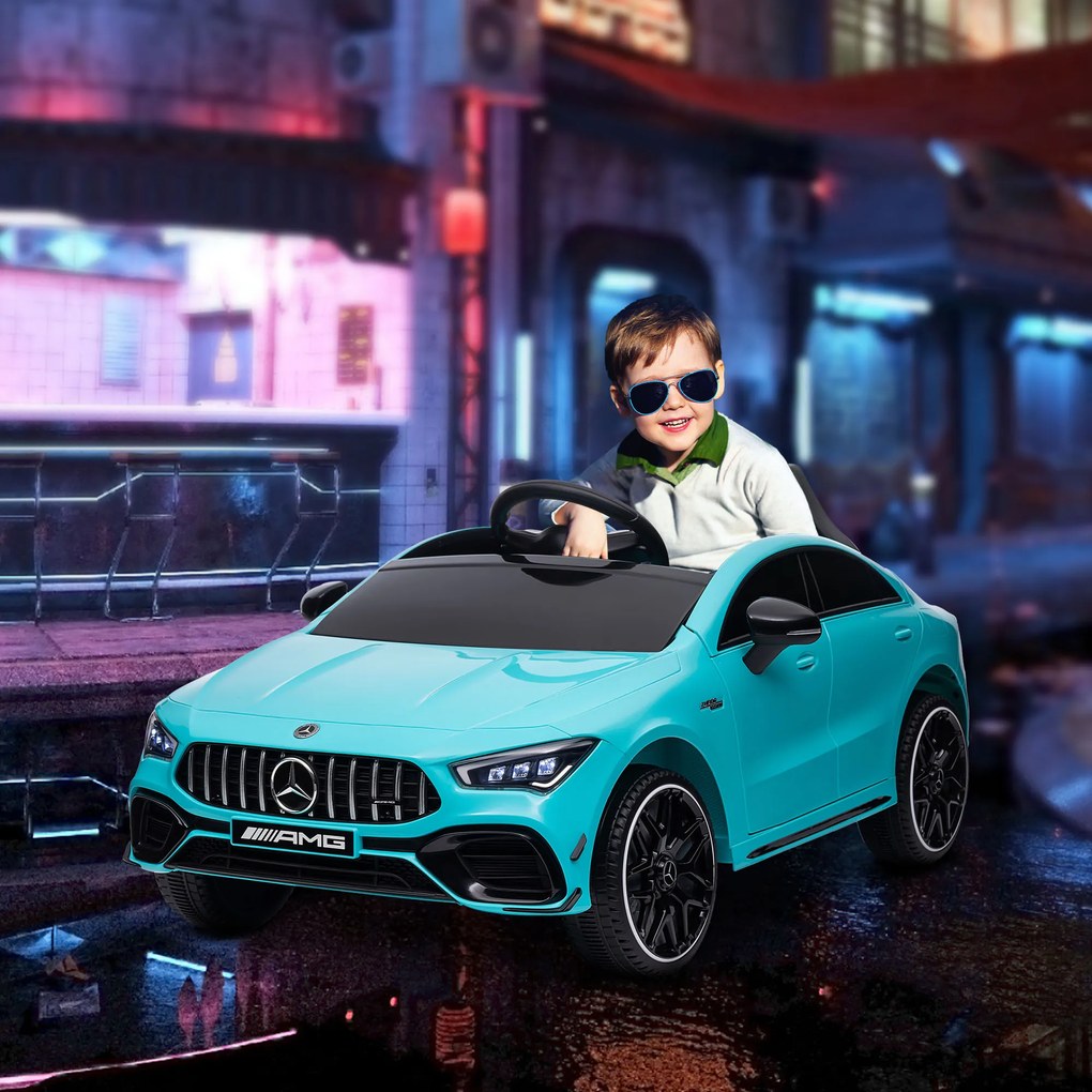 AIYAPLAY dětské elektrické autíčko 12 V dětské autíčko s dálkovým ovládáním 2,4G, USB, připojení MP3, elektrické vozidlo se světly, podpůrná kola, sy…