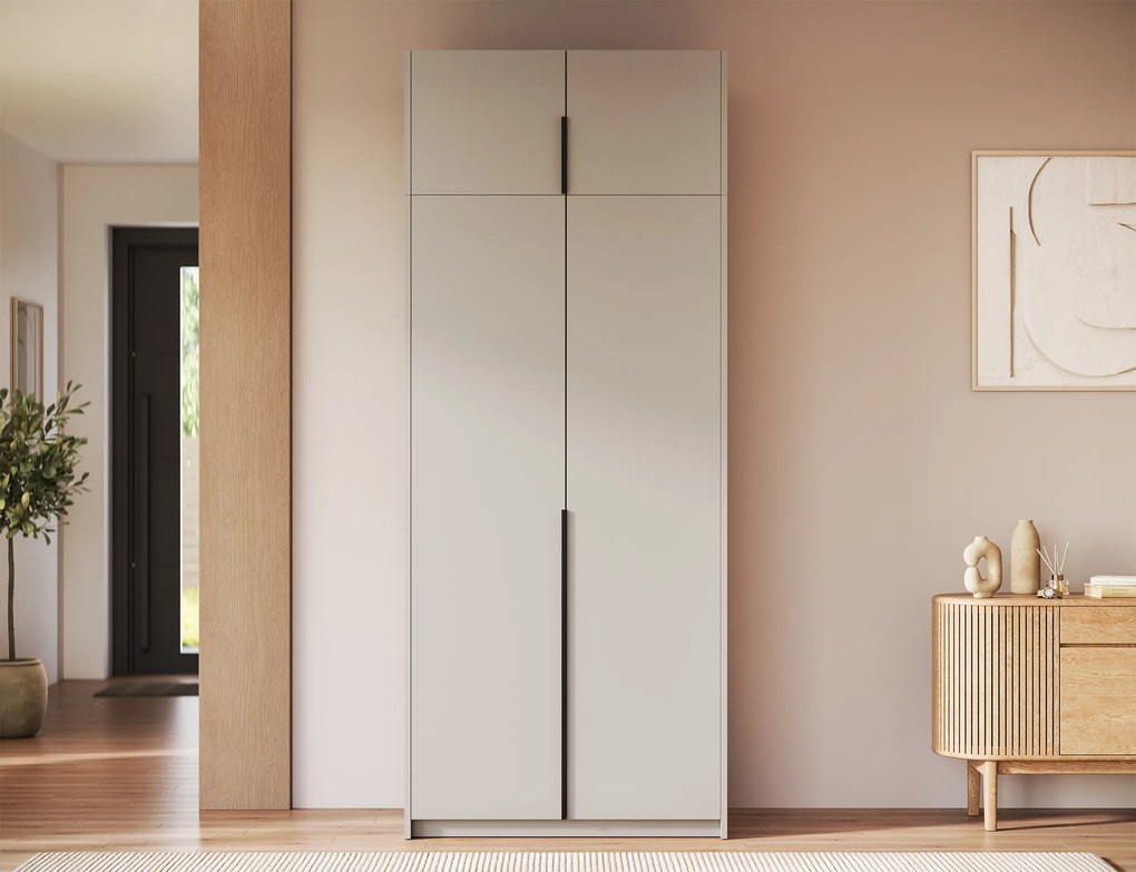 ADRK Furniture Bregma II s nástavcem Skříň s otočnými dveřmi ADRK-W-BREG-100-KB