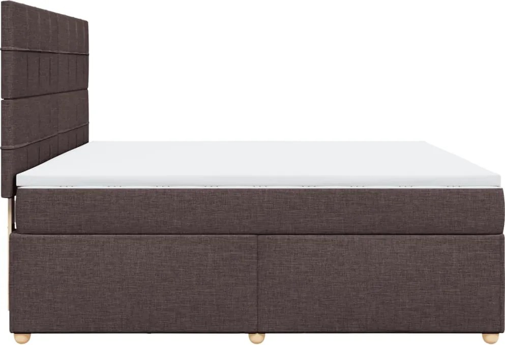 Box spring postel s matrací tmavě hnědá 180x200 cm textil 3293662