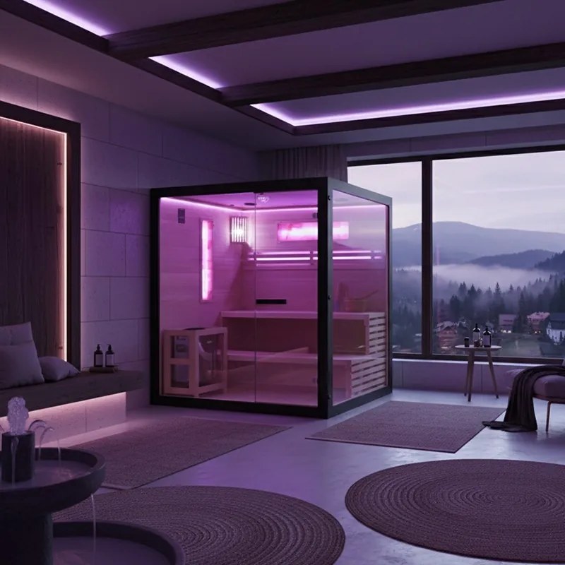 BPS-koupelny Finská sauna Relax HYD-6719 180x160, 4 osoby