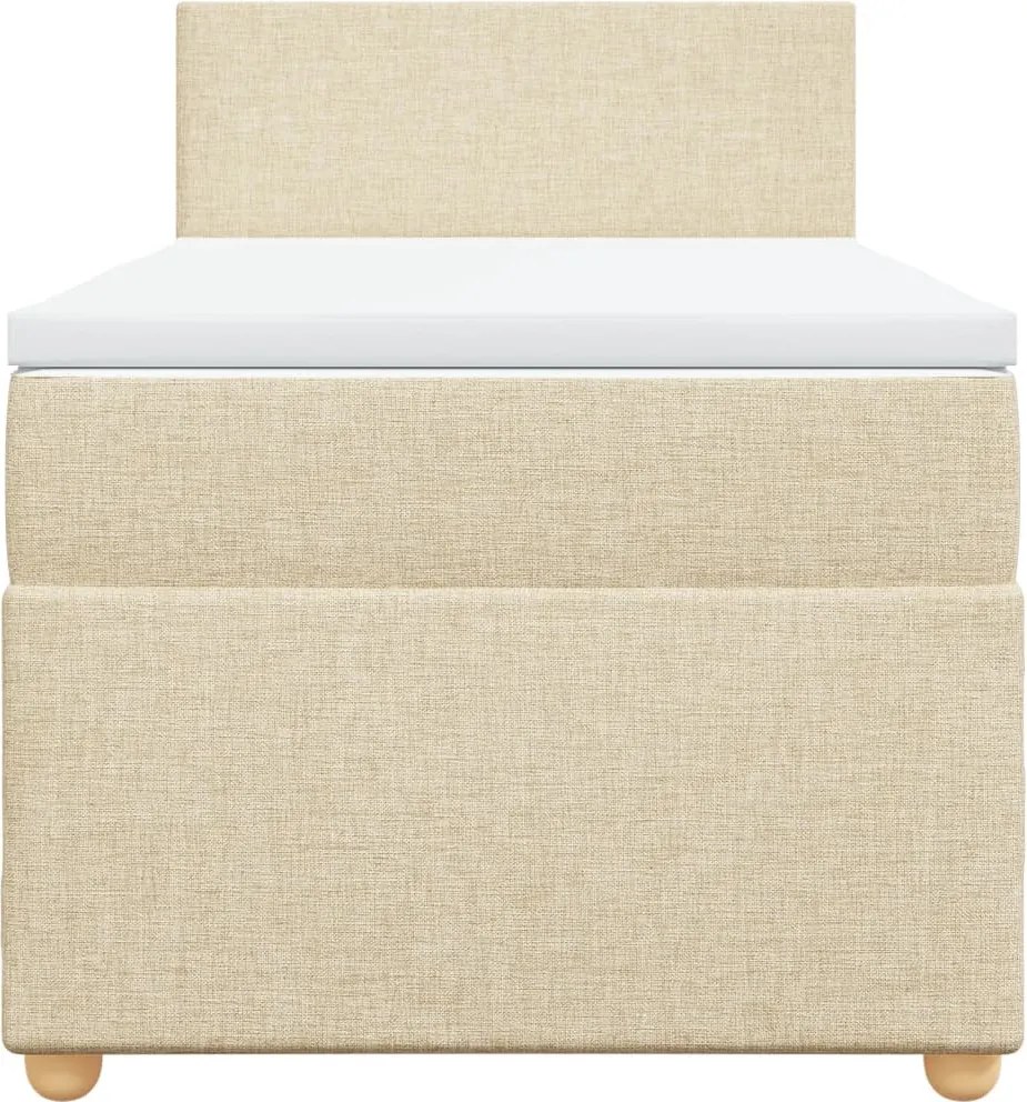 Box spring postel s matrací krémová 80 x 200 cm textil 3288805