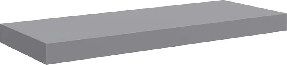 Plovoucí nástěnná police šedá 60 x 23,5 x 3,8 cm MDF 323853