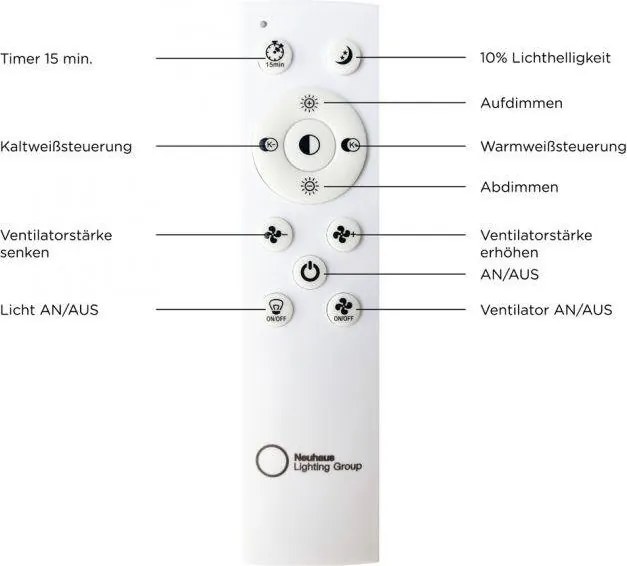 LD 14643-16 Zápustný ventilátor FLAT-AIR LED - LEUCHTEN DIREKT / JUST LIGHT
