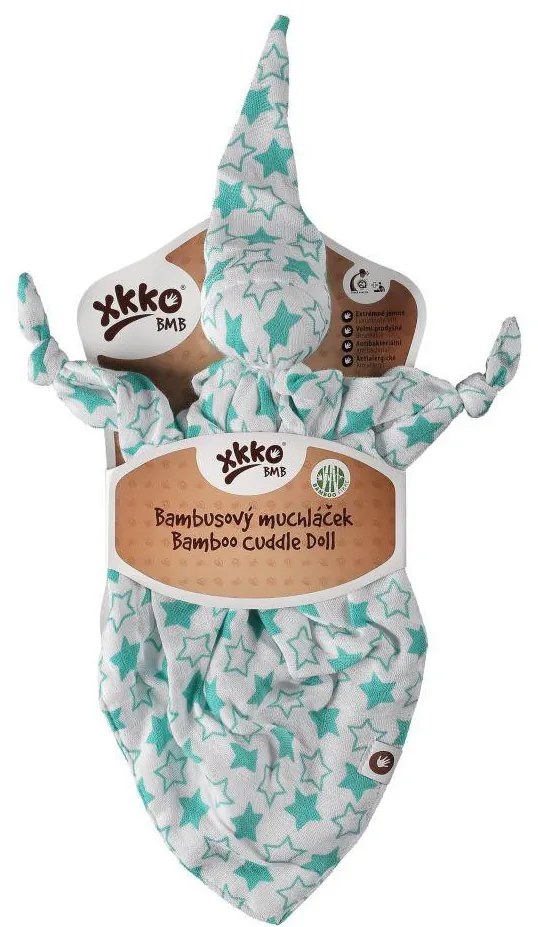 Kikko Bambusový muchláček XKKO BMB  Little Stars Turquoise