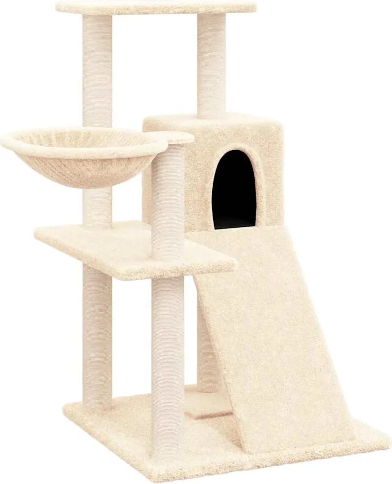 Škrabadlo pro kočky se sisalovými sloupky krémové 82 cm 171666
