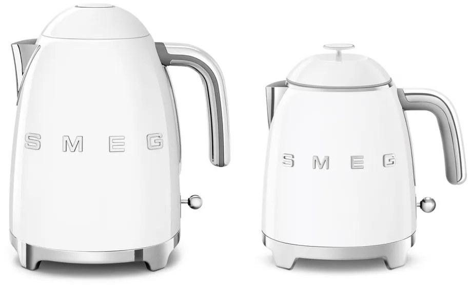 Bílá rychlovarná konvice z nerezové oceli 800 ml Retro Style – SMEG
