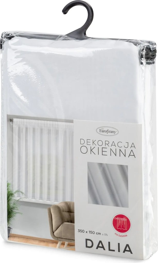 ZÁCLONA NA PÁSCE DALIA 350X150 CM BÍLÁ