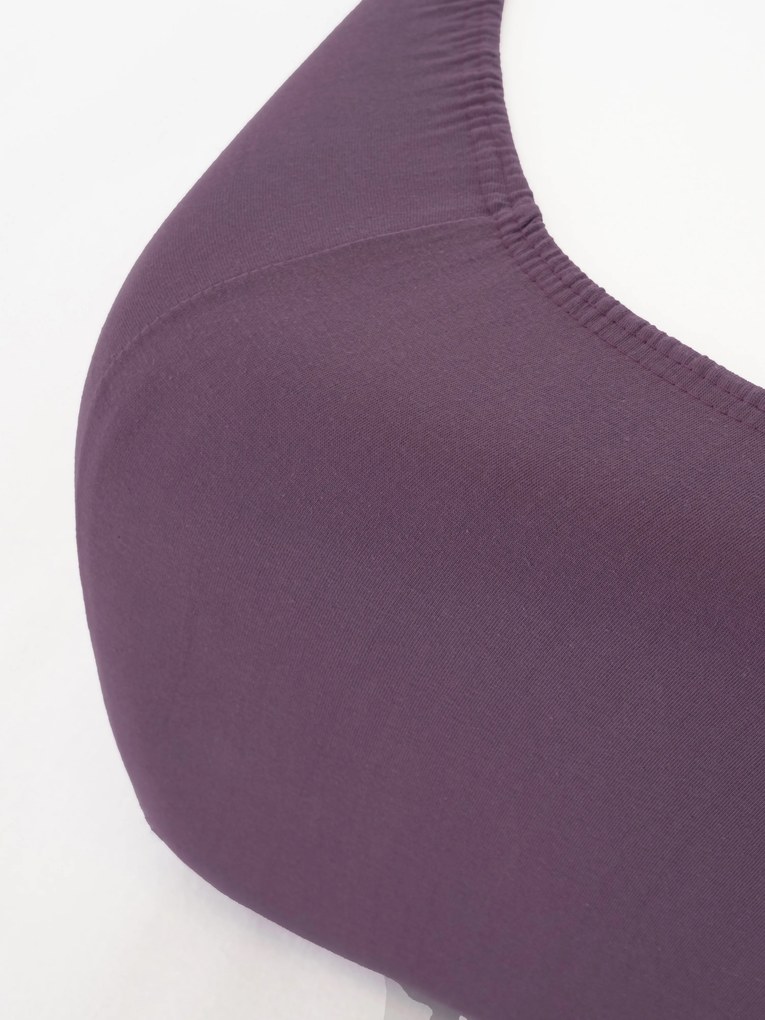 MK Lůžkoviny Jersey prostěradlo s elastanem Deluxe 200 × 200 cm – ametystová