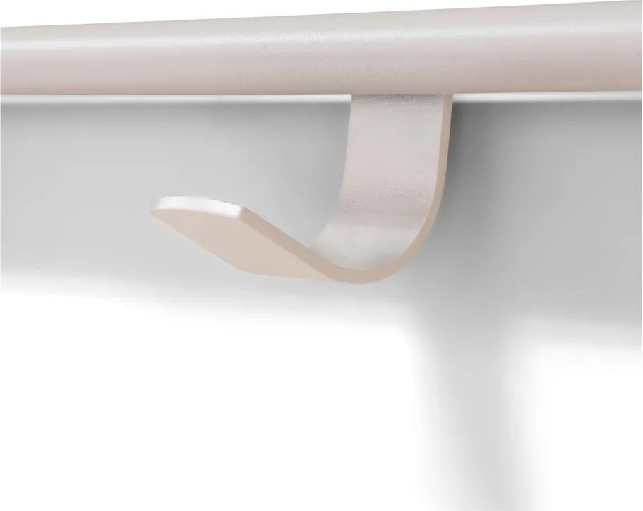 Taupe ocelový nástěnný věšák s poličkou 60 cm Rex – Spinder Design