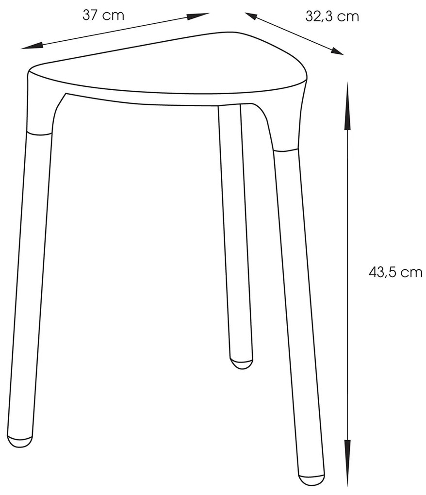 Gedy, YANNIS koupelnová židle, 37x43,5x32,3 cm, bílá, 217202
