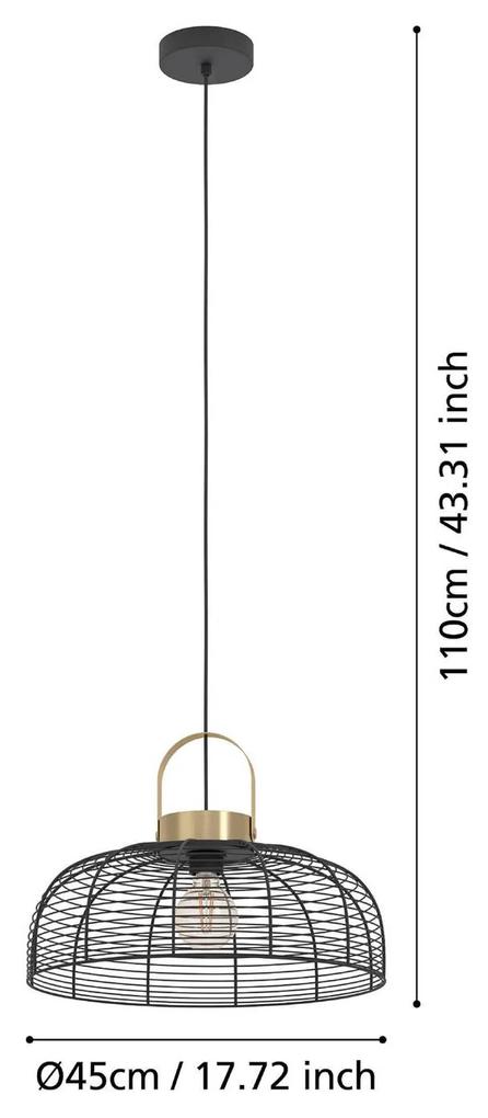 Závěsné světlo Roundham, průměr 45 cm