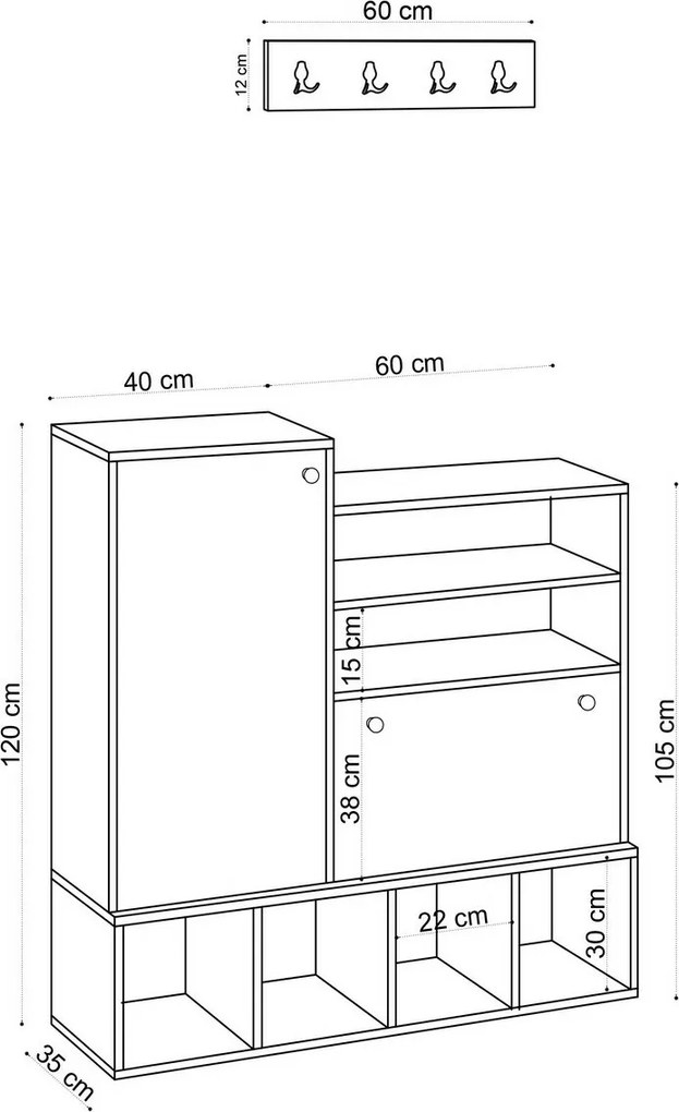 Předsíňová sestava Wess Oak