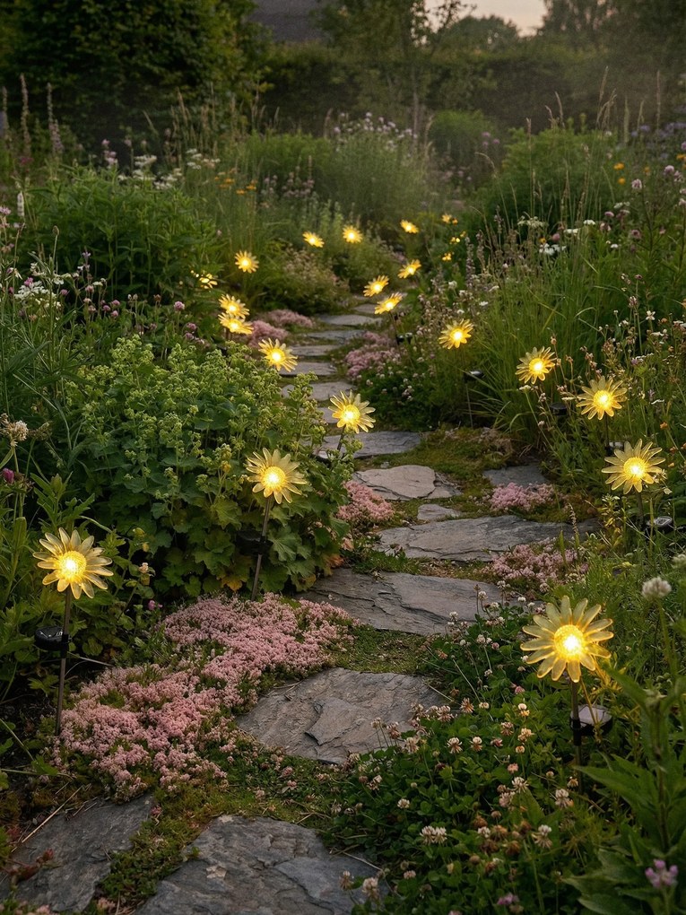 Sinsay - Solární LED lampa ve tvaru květiny - žlutá