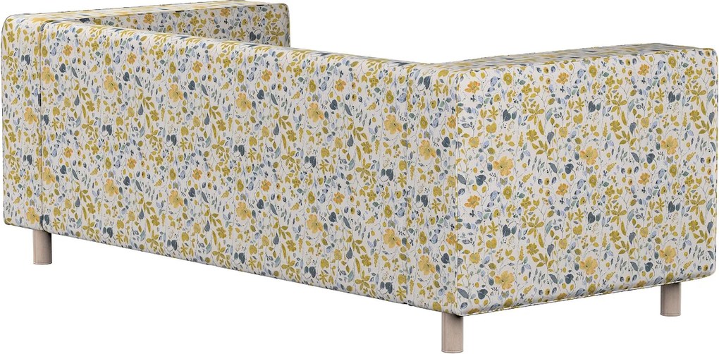 Potah na pohovku IKEA Klippan 2-místná barva žlutá látka pletený vzor, vzorované