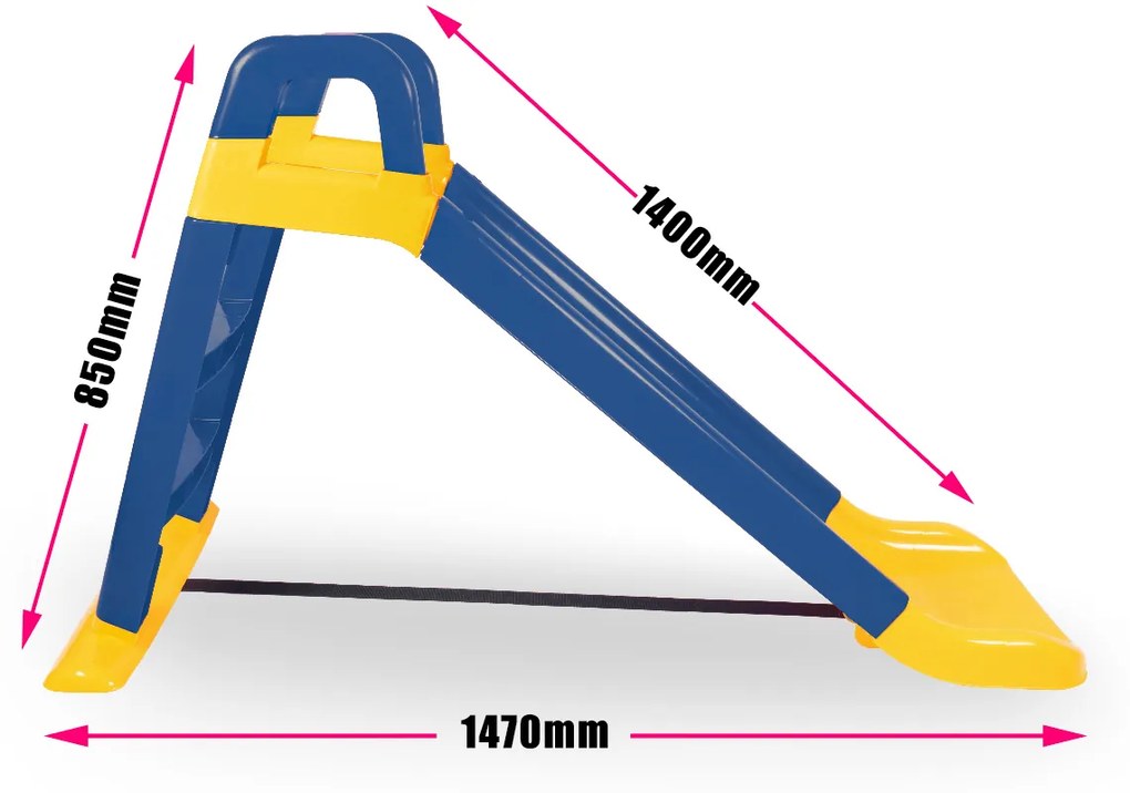 Doloni Skluzavka s madlem 140 cm Modro-žlutá