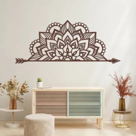 Dřevěná mandala na zeď – Elegantní dekorace na strnu | SENTOP PR0492